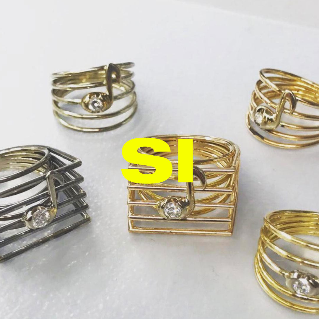 SI - anello solitario musica, anello con nota musicale, diamante – DID ...